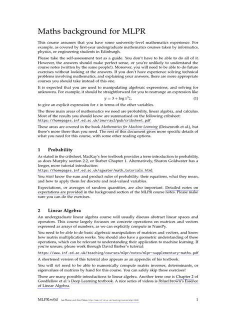 Machine Learning And Pattern Recognition Maths Pdf Matrix Machine Learning And Pattern Recognition Maths Pdf Matrix