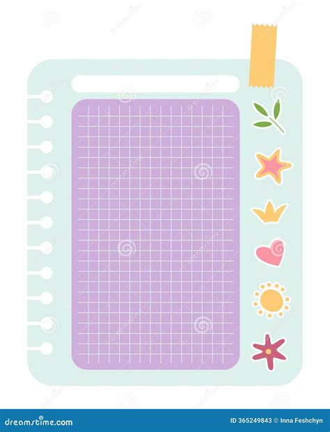 Cartoon Task Planners Cute Paper Sticky Notes Banners To Do List Or Memo Message Notepads