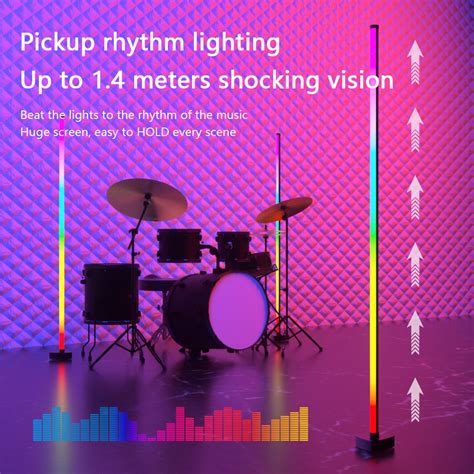 Rgb Led 플로어 램프 실내 가정 장식 141cm 고도로 Diy 플로어 램프 거실 로마 아트 장식 분위기 있는