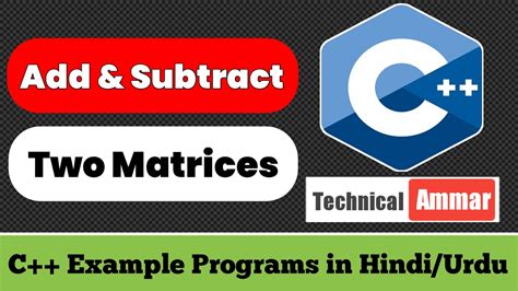 Addition And Subtraction Of Two Matrices In C Matrix Addition C Example Programs 95