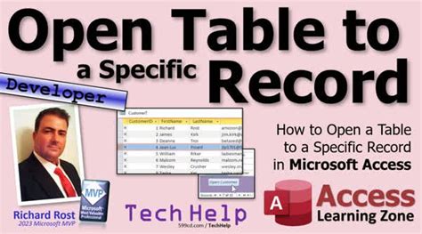 Access Learning Zone On Linkedin How To Open A Table To A Specific Record In Microsoft Access