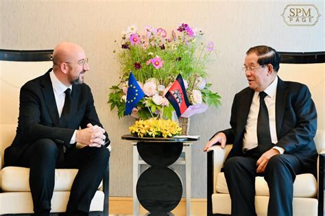 សម្តេចតេជោ ហ៊ុន សែន និងប្រធានក្រុមប្រឹក្សាអឺរ៉ុប បានពិគ្រោះយោបល់ផ្លាស់ប្ដូរមតិជុំវិញសភាពការណ៍