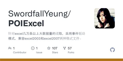 Github Swordfallyeungpoiexcel 针对excel几万条以上大数据量的读取，采用事件驱动模式，兼容excel2003和excel2007两种格式文件。