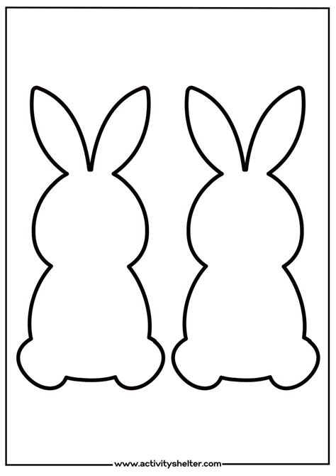 Bunny Template Printable Activity Shelter