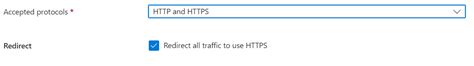 Azure FrontDoor Redirect All Traffic To Use HTTPS Not Working