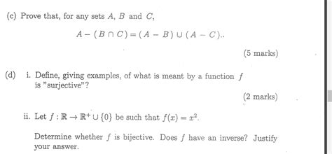 Solved C Prove That For Any Sets A B And C Chegg