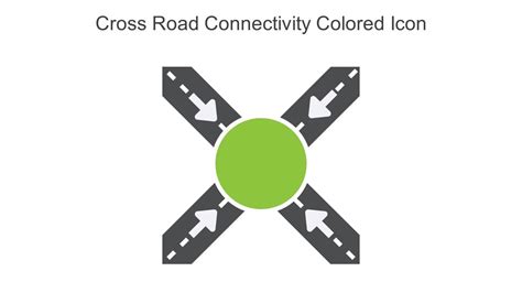Cross Road Connectivity Colored Icon In Powerpoint Pptx Png And