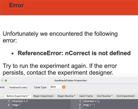 Builder Uncaught SyntaxError Unexpected Token Online Experiments