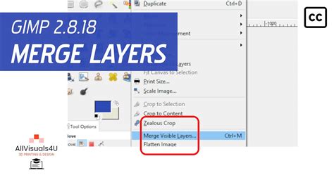 tutorials gimp general 27 how to merge layers youtube