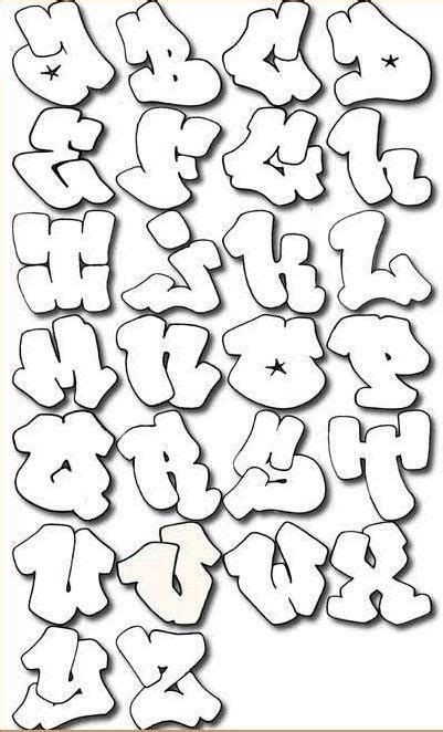Sketch Graffiti Alphabet Harfleri On Bubble Letters A Z