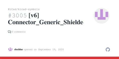 V6 Connectorgenericshielded · Issue 3005 · Kicadkicad Symbols · Github