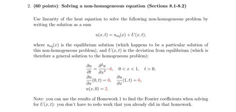Solved 60 Points Solving A Non Homogeneous Equation Chegg