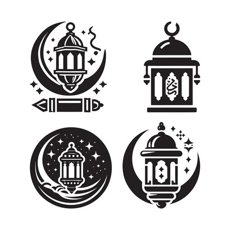 Eid Lantern Illustration Silhouette 60663320 Vector Art At Vecteezy