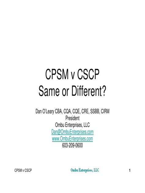Cpsm Vs Cscp Pdf