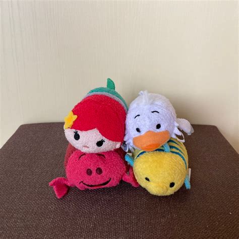 迪士尼商品 茲姆茲姆 Tsum Tsum 小美人魚 艾莉兒 賽巴斯丁 小比目魚 海鷗 基本款 迪士尼公主 配角 蝦皮購物