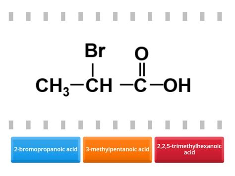 Nomenclature Of Carboxylic Acid Find The Match