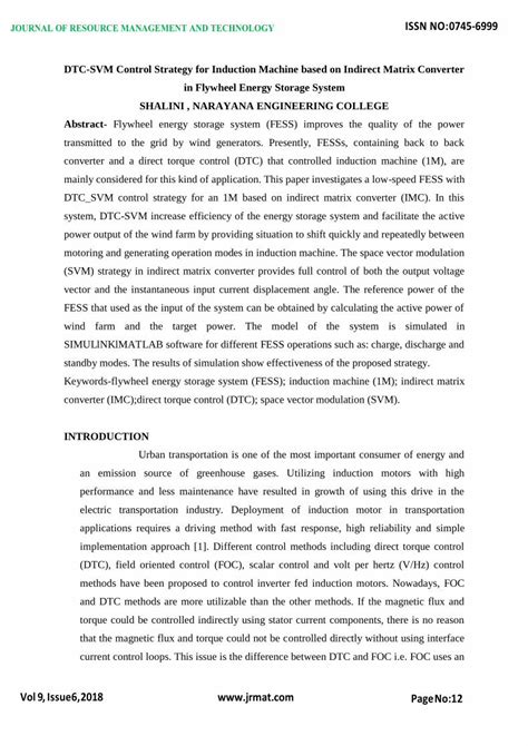 Pdf Dtc Svm Control Strategy For Induction Machine Based On Dokumen