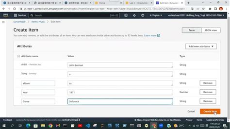 Lab 3 Introduction To Amazon Dynamodb Youtube