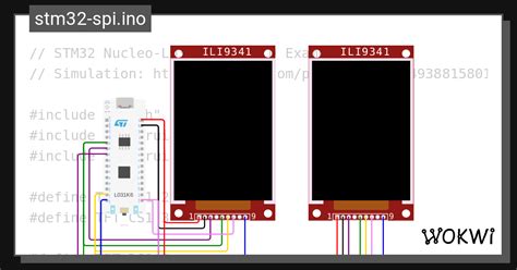 St Nucleo L031 Spi Display Copy Wokwi Esp32 Stm32 Arduino Simulator