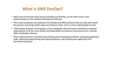 Ppt Aws Devops Training Ppt Powerpoint Presentation Free Download