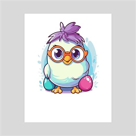 Cute Easter Egger Chicken 1 An Art Print By Jodi Berg Inprnt