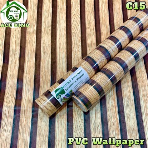 Aceking C15 Brown Wood Cladding Wall Sticker Waterproof Selfadhesive