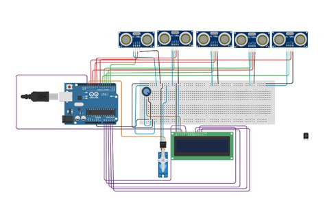 Circuit Design Smart Car Parking Tinkercad