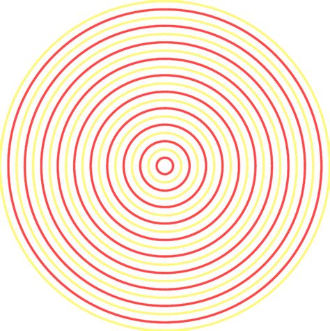 Drawing Concentric Circles With Alternating Colors By Means Of Foreach