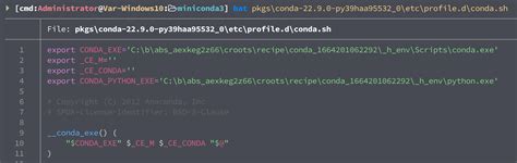 Source Condash Fails On Windows Bash With Conda 2211x · Issue 12176 · Condaconda · Github