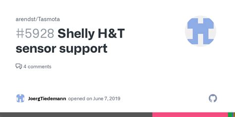 Shelly Handt Sensor Support · Issue 5928 · Arendsttasmota · Github