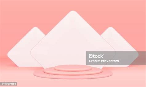 실린더 경기장 단계 받침대 3d 배경 오각형 디스플레이 핑크 프로모션 단계 현실적인 벡터 0명에 대한 스톡 벡터 아트 및 기타