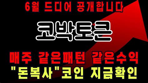 코박토큰 ★ 축하드립니다 선택받으셨어요 필수확인 코박토큰코박토큰코인전망코박토큰코인 Youtube
