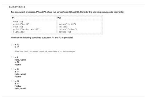 solved question 3 two concurrent processes p1 and p2 share