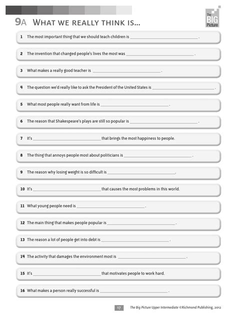 Abp Tbp B2 Worksheets Unit 9 Pdf