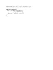LAB Formatted Output No Parking Sign Docx LAB Formatted Output No Parking