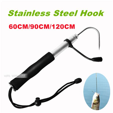60cm90cm120cm Telescopic Sea Fishing Gaff Stainless Aluminum Alloy