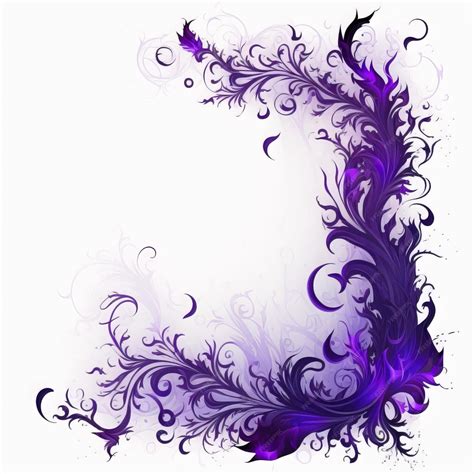 Un Borde Floral Morado Con Un Diseño Floral Foto Premium