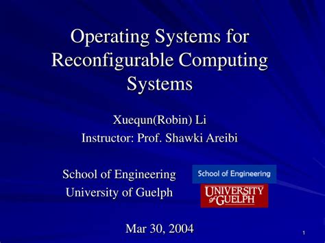 Ppt Operating Systems For Reconfigurable Computing Systems Powerpoint