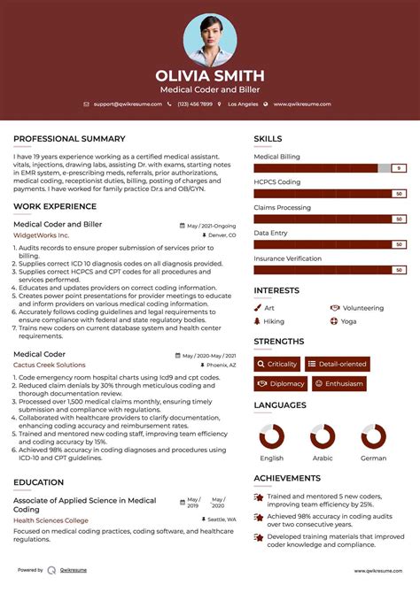 10 Medical Coder Resume Samples And Templates For 2025