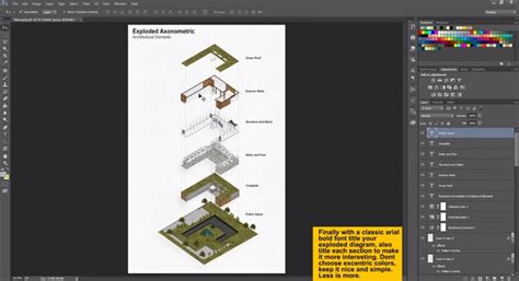 Easy Axonometric Diagram Tutorial With Sketchup And Photoshop Dezign