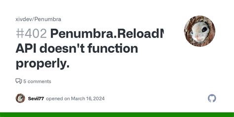 Penumbra ReloadMod API Doesn T Function Properly Issue 402 Xivdev