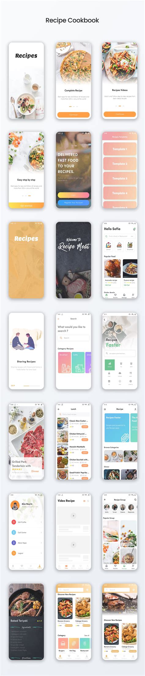 Codemarket Flutter Recipes Recipe Ui Kit Template Flutter Recipe App