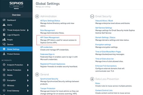 Sophos Central Configuration SGBox Next Generation SIEM SOAR