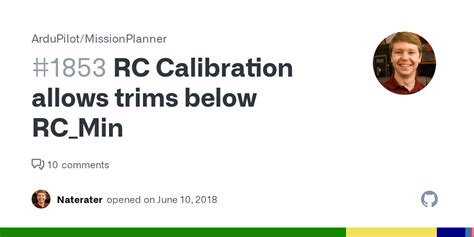 Rc Calibration Allows Trims Below Rc Min · Issue 1853 · Ardupilot Missionplanner · Github