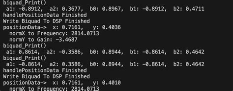 Write Biquad Coefficients Through Spi Q A Sigmadsp Processors Sigmastudio Dev Tool