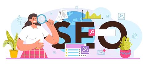 Premium Vector Seo Typographic Header Idea Of Search Engine