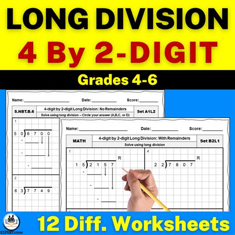 4 Digit By 2 Digit Long Division Worksheets Made By Teachers 4 Digit By 2 Digit Long Division Worksheets Made By Teachers