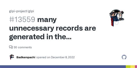 Many Unnecessary Records Are Generated In The Inventory History Issue Glpi Project
