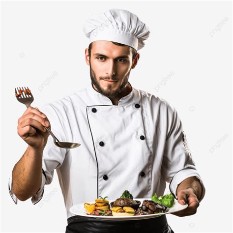 주걱을 들고 맛있는 요리를 제공하는 남자 요리사 레스토랑 음식 요리사 Png 일러스트 및 이미지 에 대한 무료 다운로드 Pngtree