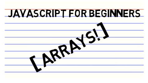 javascript for beginners arrays